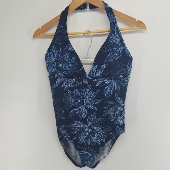 Speedo | Swim | Speedo Blue Floral One Piece Bathing Suit Size 2 | Poshmark